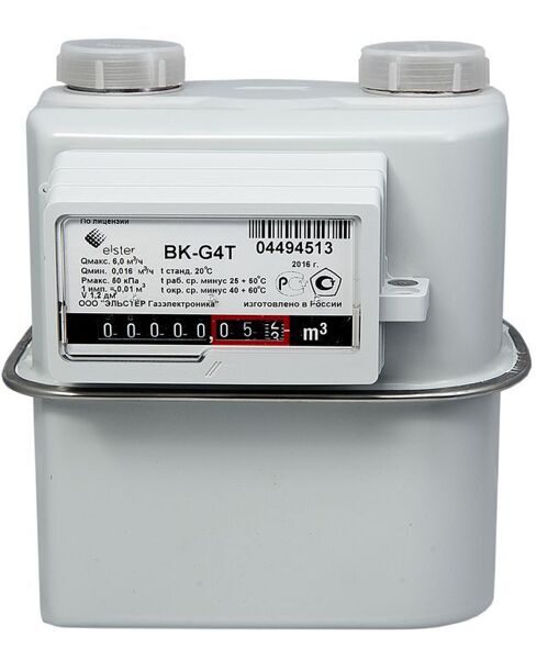 Счётчик газа Elster BK-G4T (с термокорректором) левый
